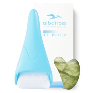 ice roller & gua sha set, skin care for face wrinkles and puffiness, self facial massage tools