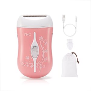 yhc electric razors for women - cordless lady shaver for leg, underarm, bikini hair removal - usb rechargeable.