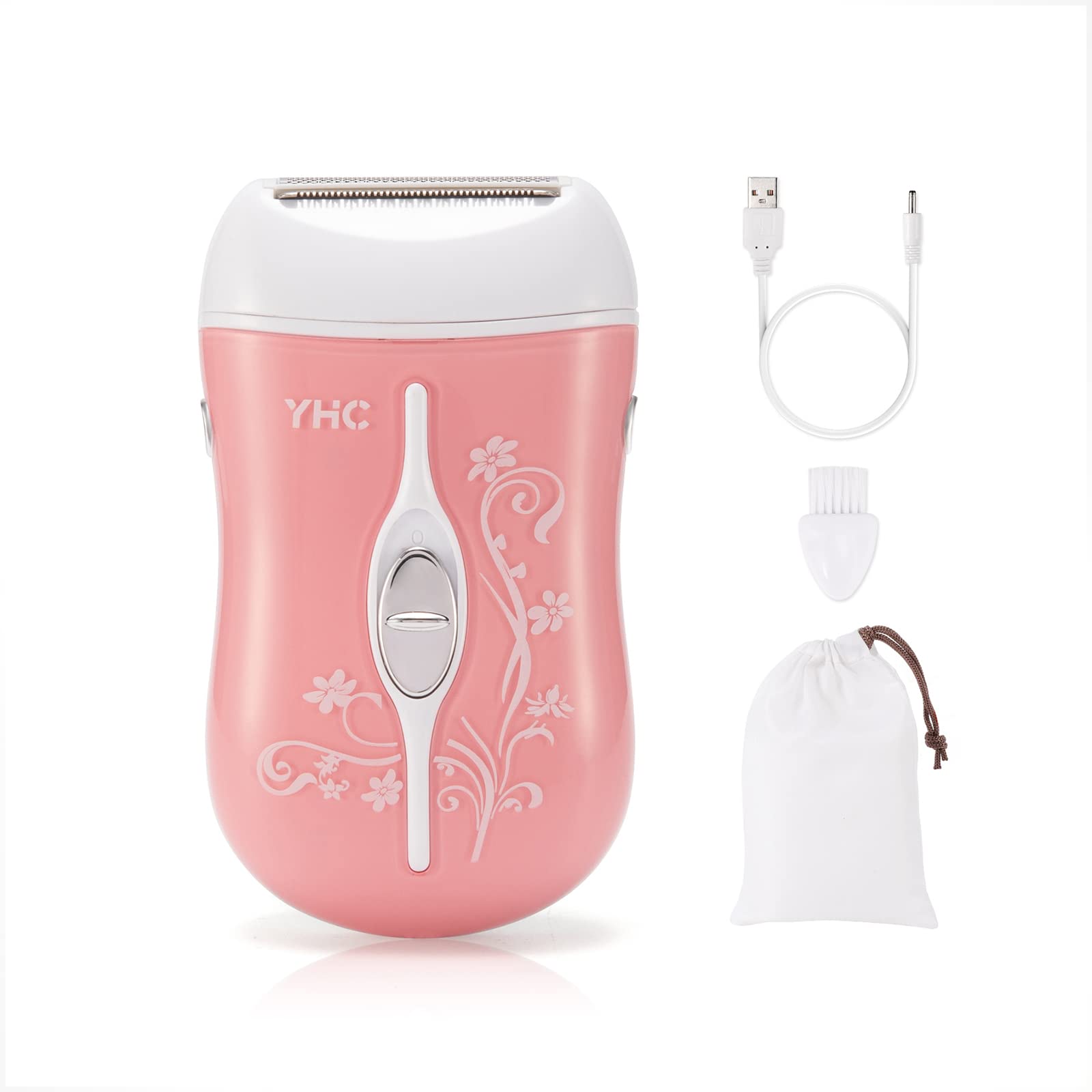 YHC Electric Razors for Women - Cordless Lady Shaver for Leg, Underarm, Bikini Hair Removal - USB Rechargeable.