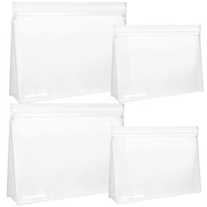 splf 4 pack leakproof clear toiletry bags, tsa approved quart size zipper bags, bpa free travel makeup cosmetic bags for women men, carry on airport airline compliant bags