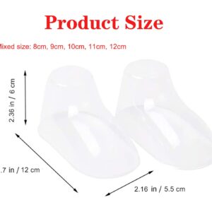 100Pcs Clear Plastic Baby Feet Display, Baby Booties Crochet Shoes Socks Showcase, Toddler Shoes Supports Shoe Forms Stand Holder for Store and Home Use, 50Pair, 8, 9, 10, 11, 12CM