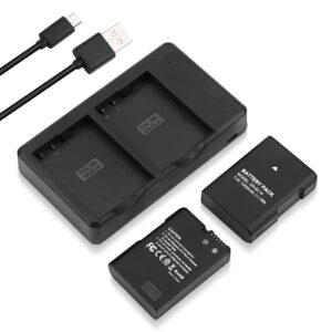 powerextra en-el14 en-el14a battery 2 pack & dual lcd charger compatible with nikon d5600 d5500 d5300 d5200 d5100 d3500 d3400 d3300 d3200 d3100 df coolpix p7800 p7700 p7200 p7100 p7000