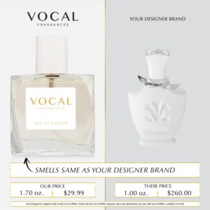 Vocal Performance W084 Inspired by Creed Love in White Eau de Parfum For Women 1.7 Fl Oz Perfume Replica Version Fragrance Dupe Consentrated Long Lasting