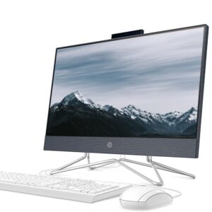 HP 2022 Newest AIO Desktop, 21.5" FHD Display, Intel Celeron G5905T Processor, 32GB RAM, 1TB PCIe SSD, Webcam, DVD-RW, Wi-Fi, HDMI, Bluetooth, Wired KB and Mouse, Windows 11 Home, Blue