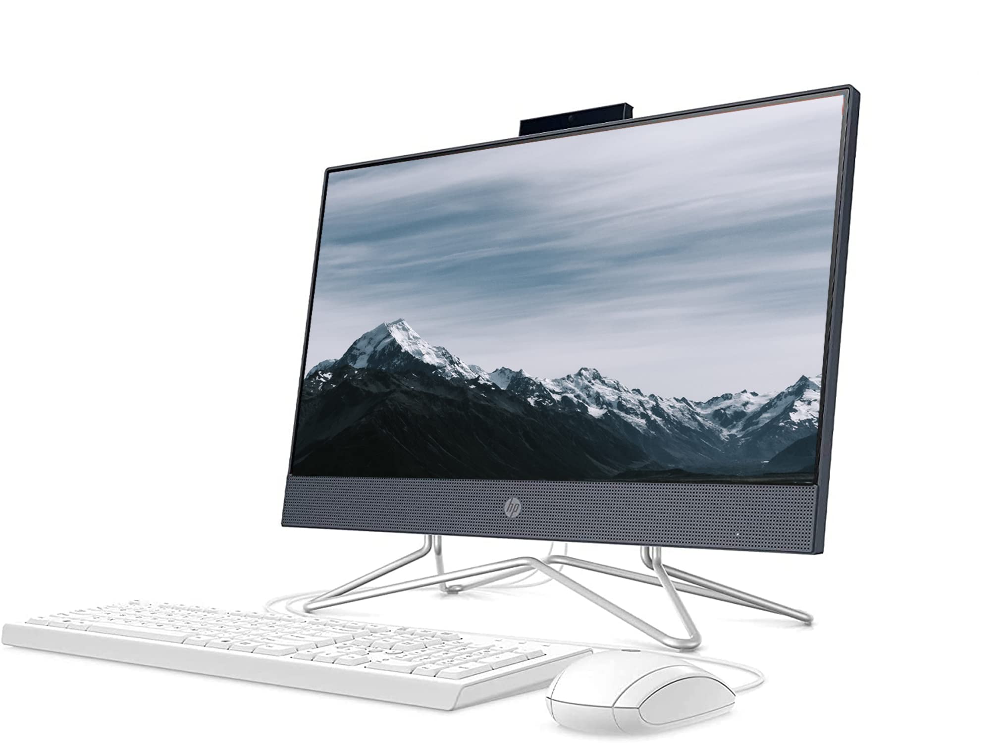 HP 2022 Newest AIO Desktop, 21.5" FHD Display, Intel Celeron G5905T Processor, 32GB RAM, 1TB PCIe SSD, Webcam, DVD-RW, Wi-Fi, HDMI, Bluetooth, Wired KB and Mouse, Windows 11 Home, Blue