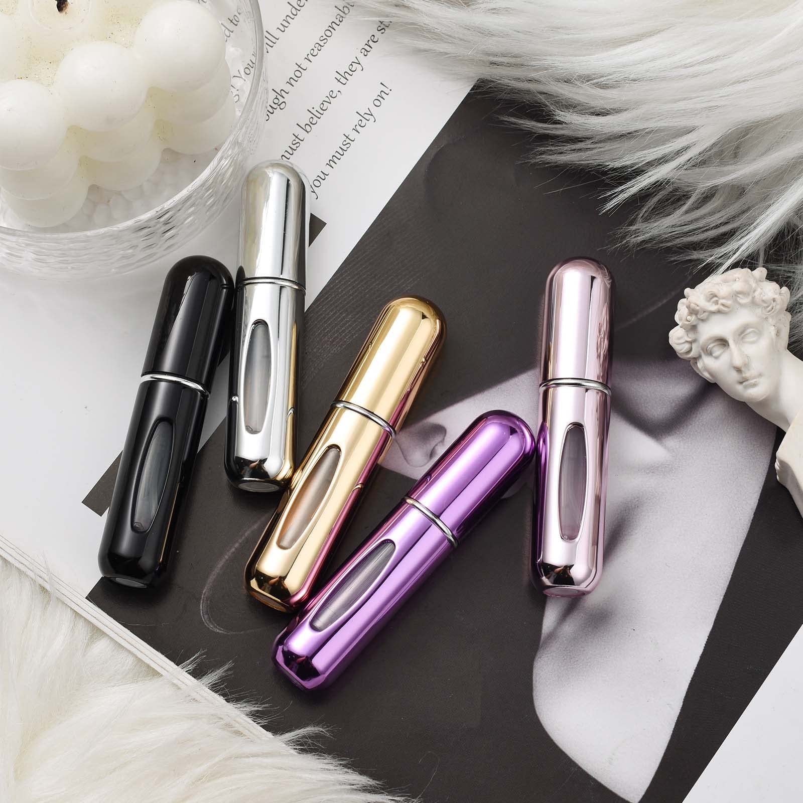 DEPOZA Perfume Travel Refillable Mini Perfume Travel Bottles Portable Spray Atomizer Accessories 5 sets of 5ml/0.2oz