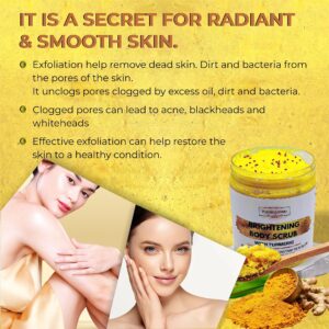 SUGAR BODY SCRUB Brightening Scrub Sugar Scrub Turmeric Body Exfoliant Scrub For Dark Spots (Sugar)