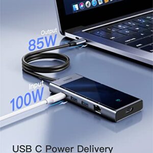 Inateck USB C Hub with 10 Ports, USB 3.2 Gen 2 Speed, 1.6ft Cable, HB2026