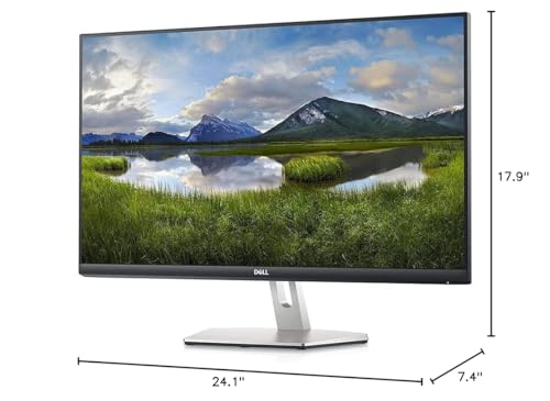 2022 Dell S2721D 27" QHD IPS LED-backlit LCD Monitor, 2560x1440 Resolution, AMD FreeSync, 75Hz Refresh Rate, 16:9 Aspect Ratio, 178 Degrees Viewing Angles,, HDMI& DisplayPort, Gray (Renewed)