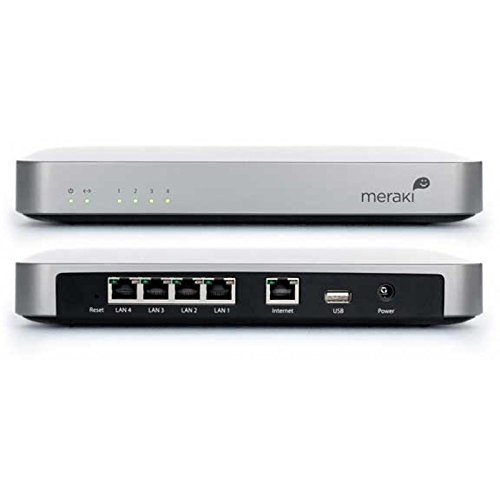 Cisco Meraki MX60 Small Branch Security Appliance (100Mbps FW Throughput 5xGbE Ports, Dashboard and Cloud Controller License Required) (Renewed)