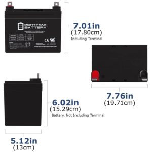 Mighty Max Battery 12V 35AH SLA Replacement Battery for Global BAT-12V35