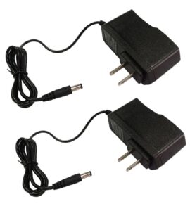 mtytot 2pcs 3v 1amp power adapter supply 100-240 ac to dc 3volt 1000ma 0.8a 450ma 2.5mm x 5.5mm tip transformer adapter for led lights tabletop fountain, replacement 2aa's in small devices