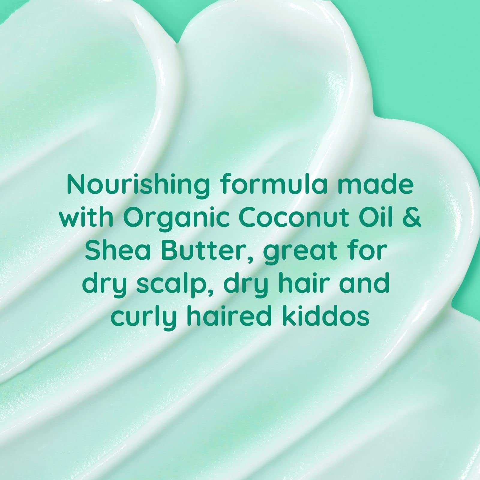 Bubbsi Creamy Coconut Oil Hair Conditioner for Kids, Baby | Light Natural Scent | Won't irritate eyes | Organic Coconut Oil + Shea | Sulfate-free | Curly or Dry Hair (Refillable Bottle, 8oz)