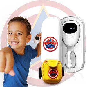 captain dry wireless bedwetting alarm for kids includes armband rechargeable for deep sleepers boys and girls move turn around during sleep kids older children loud sound clinically proven system