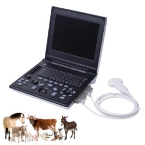 veterinary b-ultrasound machine, portable laptop scanner with 3.5 mhz micro convex ​probe, with 5 kinds of pseudo color and 12-inch tft color screen, for cat dog,goat,cow and pig pregnancy tests