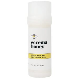 eczema honey gentle face and body lotion stick - hand & body cream for eczema - natural dry skin repair (2.2 oz)