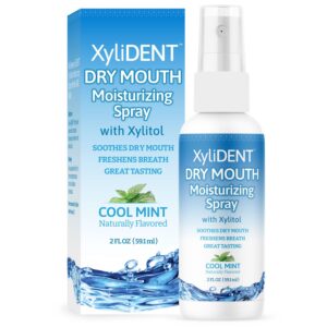 nature's stance xylident xylitol dry mouth spray - stimulates saliva, freshens breath, reduces acid production, fast acting extended relief, 2 ounce (cool mint)