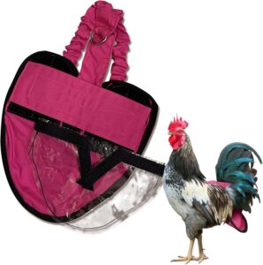 hen holster wrap-around bird diaper & harness for hens, roosters, ducks, geese - with removable vinyl liner, adjustable fit for outdoor adventures & indoor use - easy to wear - xl, pink