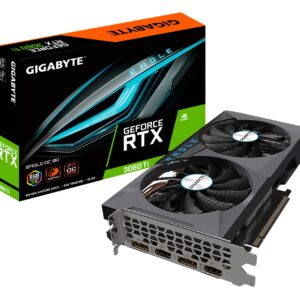 GIGABYTE GeForce RTX 3060 Ti Eagle OC 8G (REV2.0) Graphics Card, 2X WINDFORCE Fans, LHR, 8GB 256-bit GDDR6, GV-N306TEAGLE OC-8GD REV2.0 Video Card (Renewed)