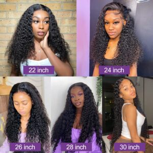 Alsother 22 Inch Deep Wave Lace Front Wigs Human Hair 13x4 HD Lace Frontal Human Hair Wig 180% Density Wet and Wavy Lace Front Wigs Glueless Wigs Human Hair Pre Plucked Deep Wave Wigs Human Hair