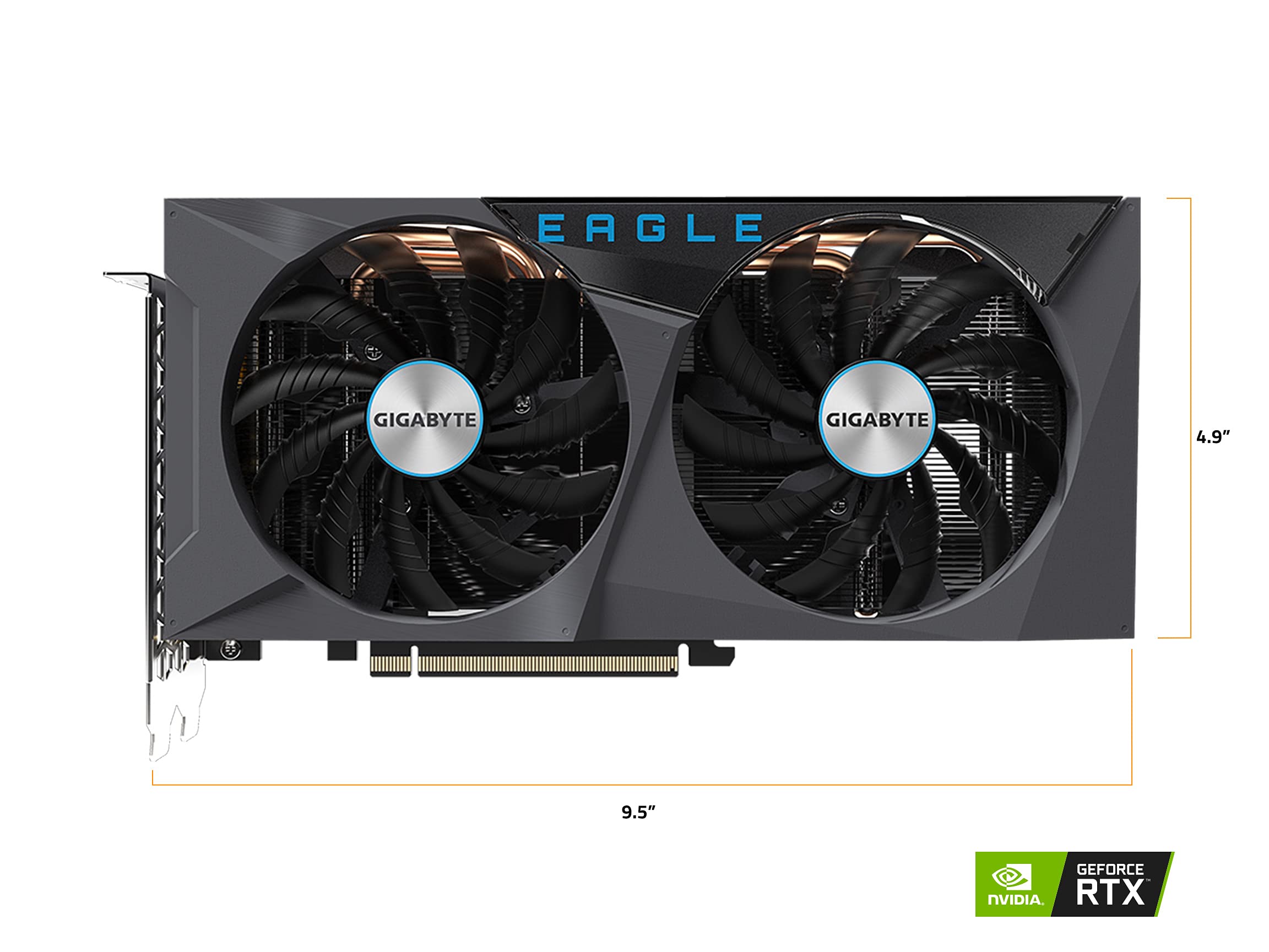 GIGABYTE GeForce RTX 3060 Ti Eagle OC 8G (REV2.0) Graphics Card, 2X WINDFORCE Fans, LHR, 8GB 256-bit GDDR6, GV-N306TEAGLE OC-8GD REV2.0 Video Card (Renewed)