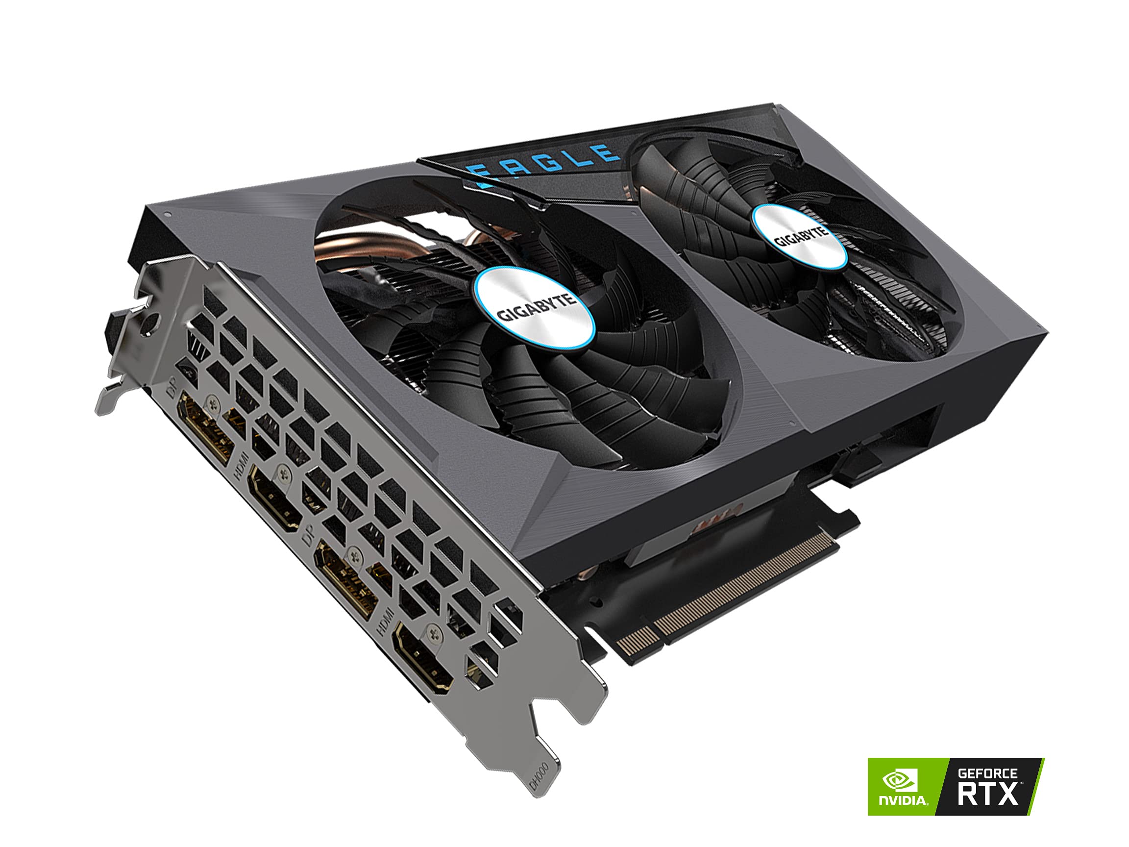 GIGABYTE GeForce RTX 3060 Ti Eagle OC 8G (REV2.0) Graphics Card, 2X WINDFORCE Fans, LHR, 8GB 256-bit GDDR6, GV-N306TEAGLE OC-8GD REV2.0 Video Card (Renewed)