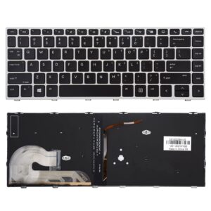 sunmall replacement keyboard compatible with hp elitebook 745 g5 745 g6 840 g5 846 g5 840 g6 846 g6.zbook 14u g5 zbook 14u g6 with backlight (no pointer)