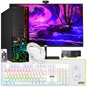 techmagnet gaming pc desktop, intel core i3-6100, siwa 6, gt-1030 4gb ddr4, 16gb ram, 240gb ssd + 1tb hdd, new mtg 27 inch monitor, gaming kit, windows 10 pro (renewed)