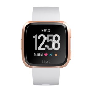 Fitbit Versa Smart Watch, Red Aluminium, One Size (S & L Bands Included) (Red Aluminium) (Renewed)