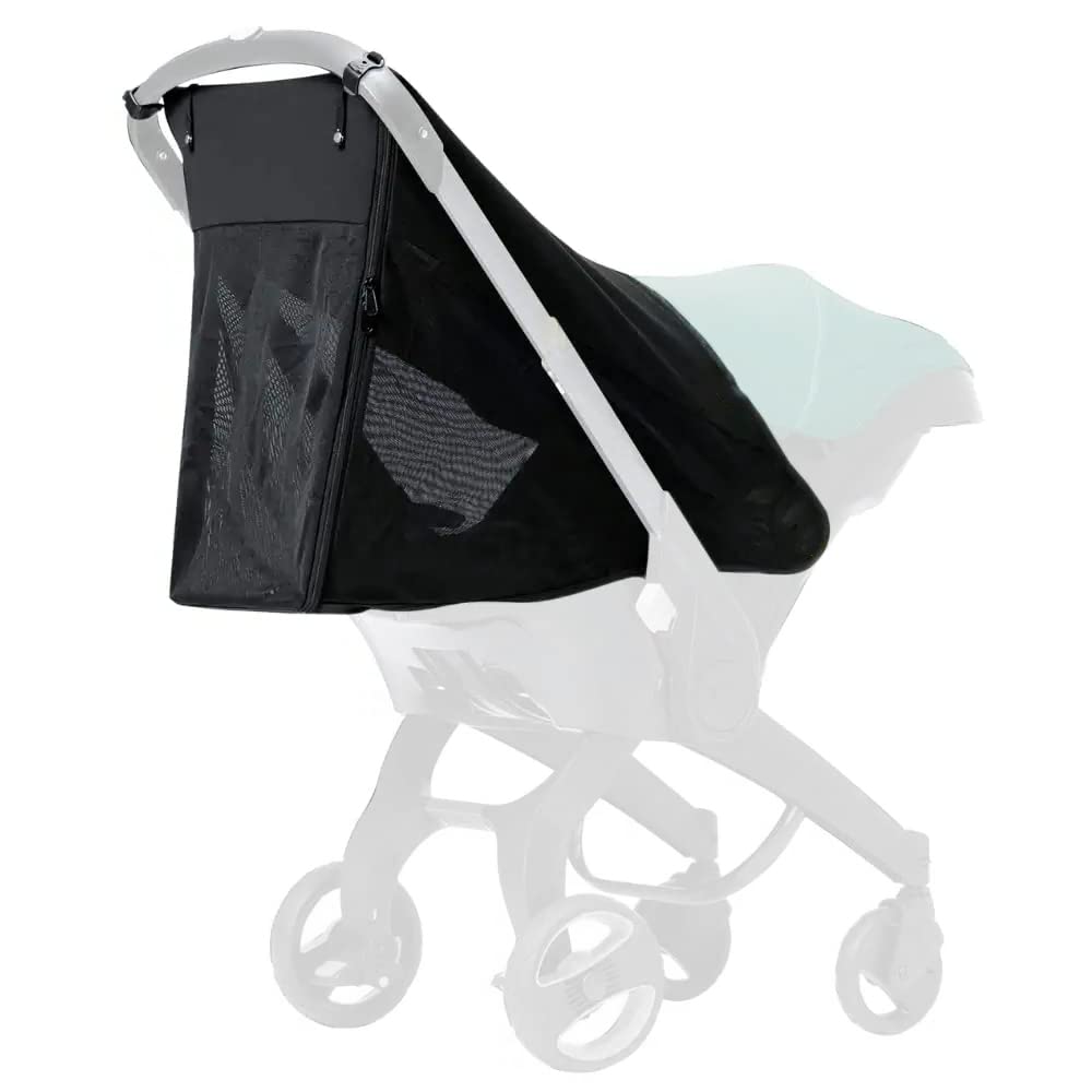 iNelihoo Snap-on Baby Stroller Sun Shade Compatible with Doona, Breathable 360° Full Coverage Sun Protection Canopy, Functional Anti-UV Stroller Blackout Cover Shield Sun Cover Shade fit Doona