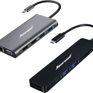 Hiearcool 11IN1 Docking Station and 7IN1 USB C Hub, USB-C Laptop Docking Station, Type C Adapter