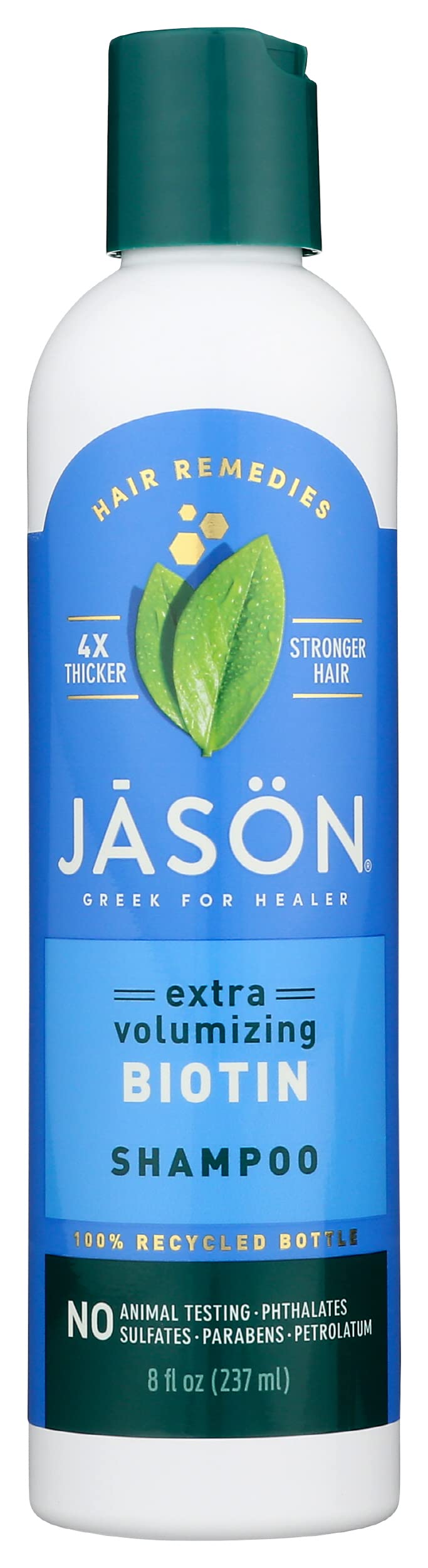 Jason Thin-to-Thick Extra Volume Shampoo, Strengthens and Volumizes Fine Hair with Biotin and Panthenol, 8 Ounce (Pack of 1)