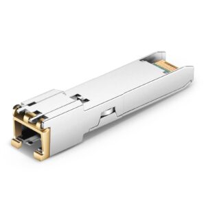 SFP RJ45 Copper Module, 1000BASE-T Gigabit SFP to RJ45 Mini-GBIC Transceiver for Cisco GLC-T/SFP-GE-T, MikroTik, Supermicro Reach 100m - 1Pack