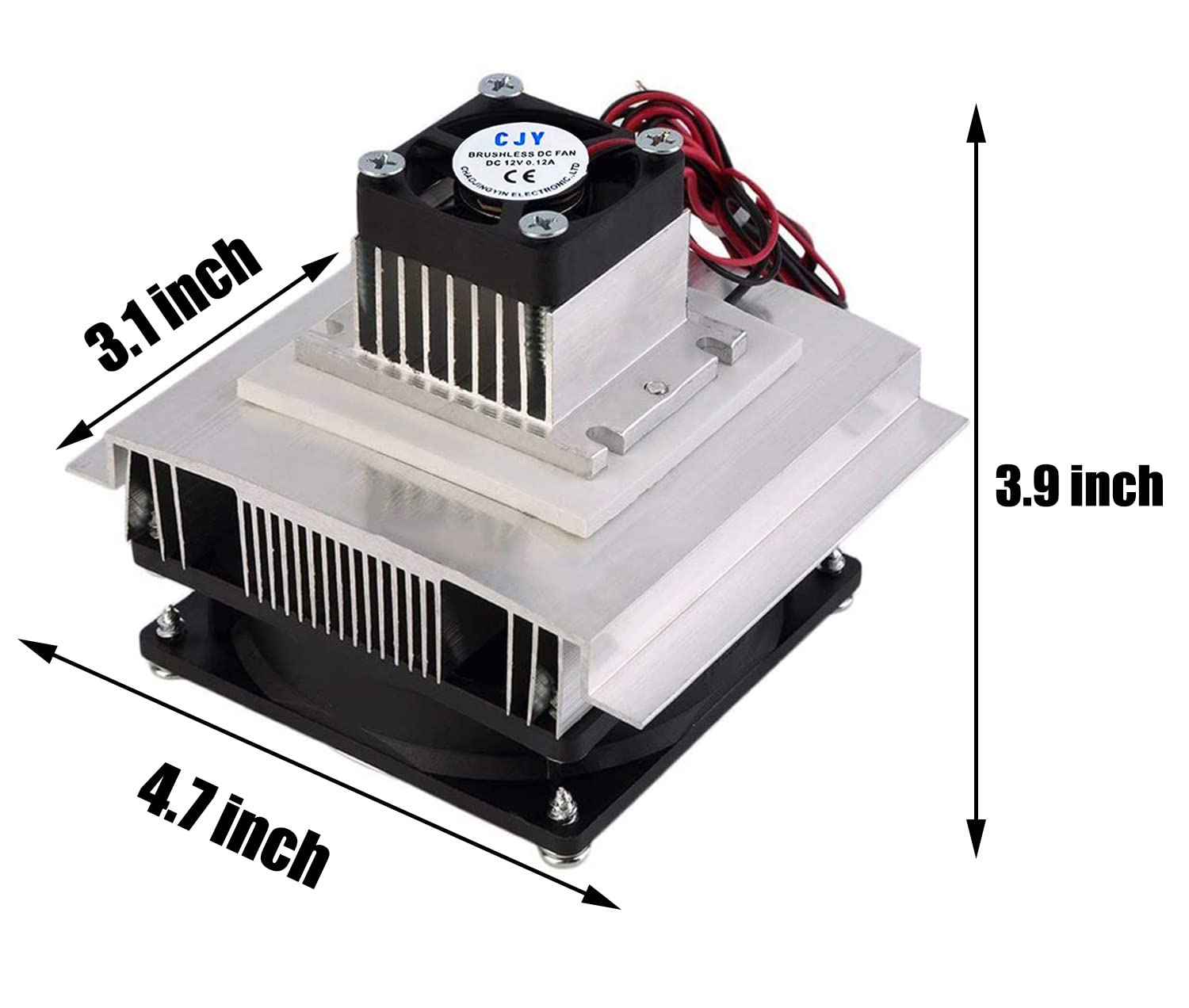 Yrhrol DC 12V DIY Thermoelectric Peltier Refrigeration Cooling System Kit Semiconductor Cooler Heat Sink Conduction Module Fridge Mini Air Conditioner Refrigeration