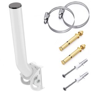 universal antenna mount,11 inches j pole and wall-mounted mounting bracket for outdoor point to point access point cpes, tv antennas, wireless bridges, starlink mini dish and more