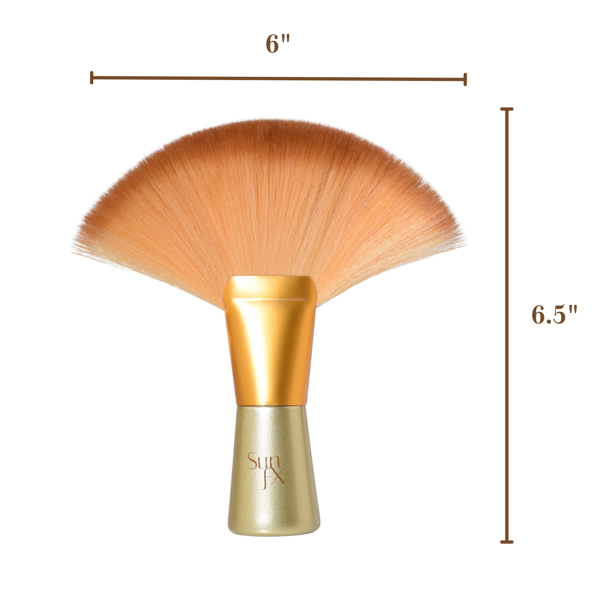 SunFX Finishing Powder Brush | Large Professional Fan Brush for Salon Use | Perfect For Spray Tan Powder