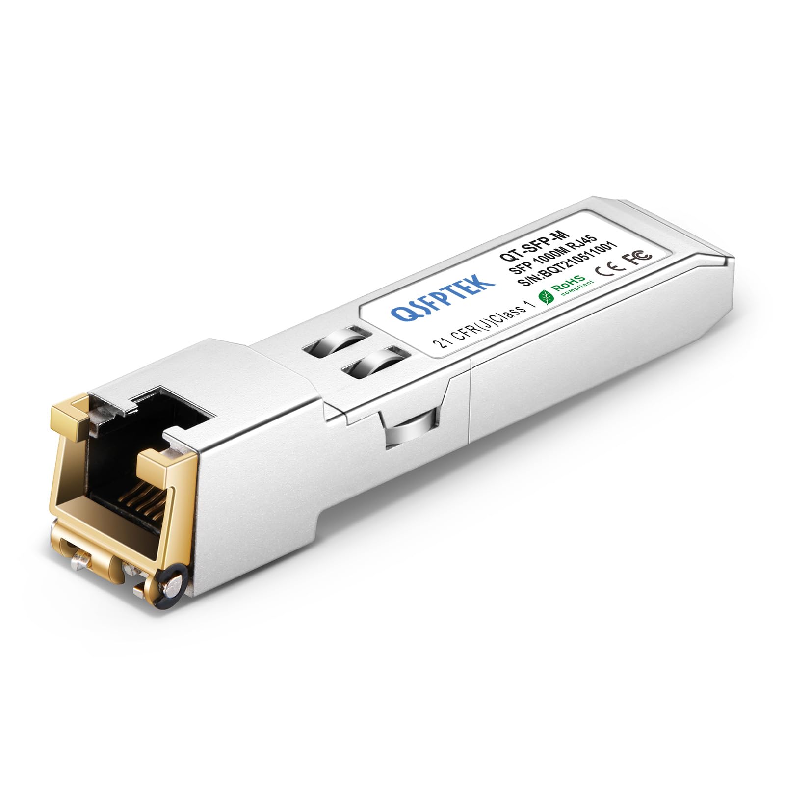 SFP RJ45 Copper Module, 1000BASE-T Gigabit SFP to RJ45 Mini-GBIC Transceiver for Cisco GLC-T/SFP-GE-T, MikroTik, Supermicro Reach 100m - 1Pack