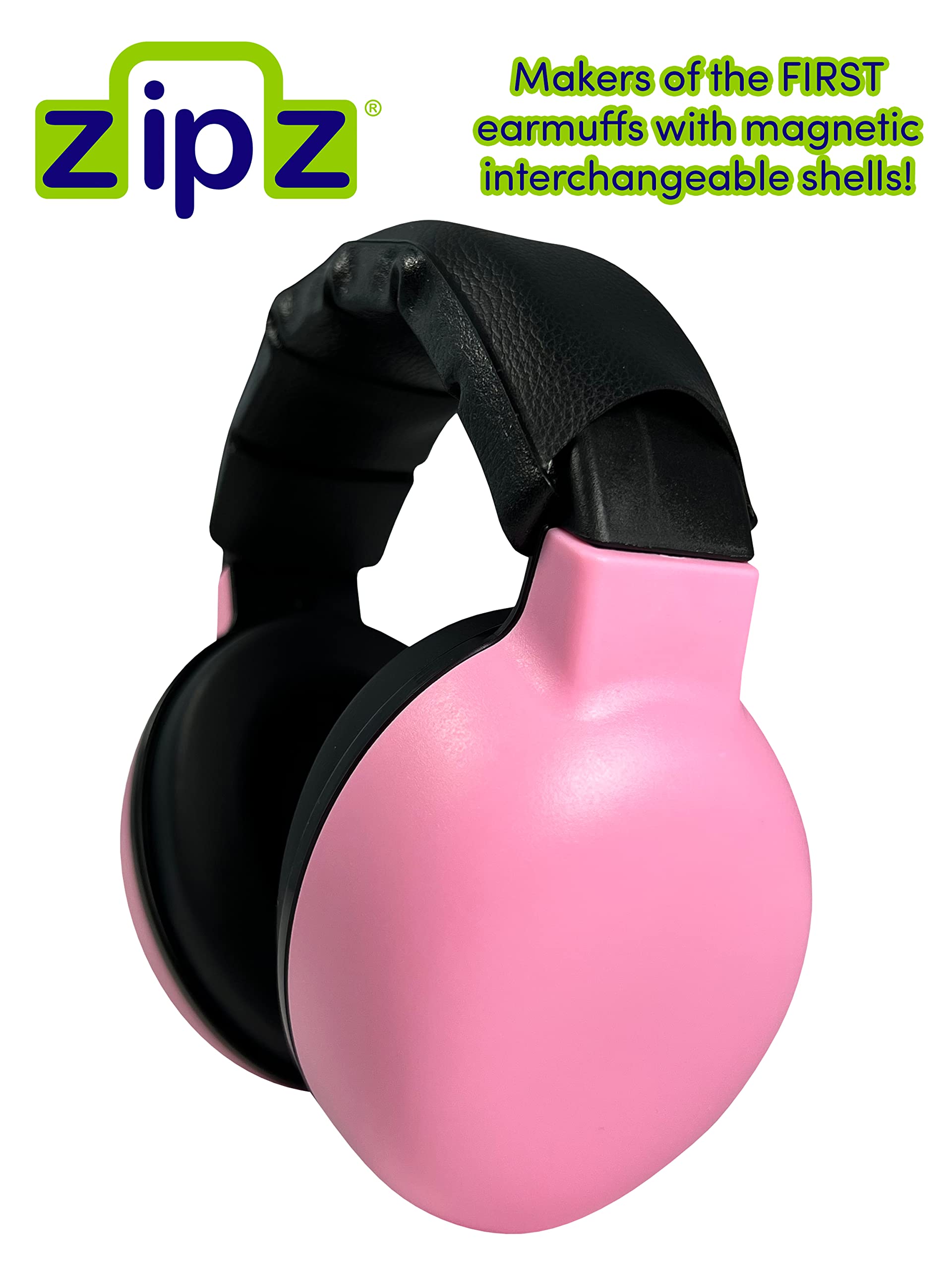 ZIPZ Baby & Toddler Earmuffs – Innovative Design – Change Colors with Magnetic Shells – Hearing Protection Headphones 0-4 yrs