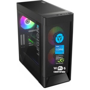 lenovo legion 5 gaming desktop, intel core i5-11500, geforce gtx 1660 super, 32gb ram, 1tb ssd + 2tb hdd, hdmi, dp, rj-45, wi-fi 6, bluetooth, wired kb&mouse, windows 11 home, black