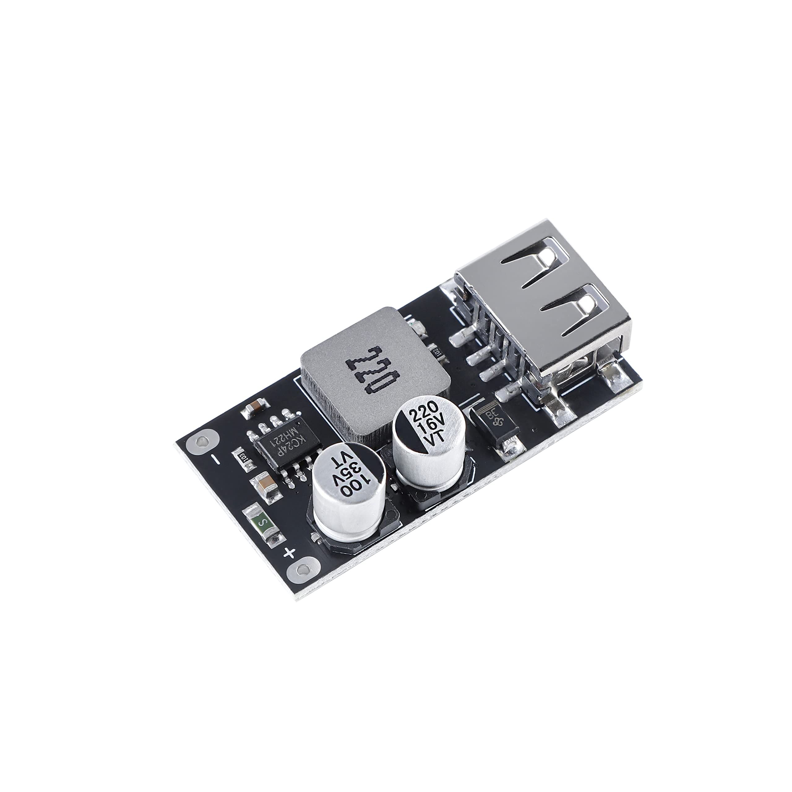 JESSINIE 4Pcs DC-DC Power Buck Voltage Converter 6V-32V to 5V QC2.0 QC3.0 Fast Charging Module MH-KC24 Voltage Power Converter Single USB Charging Voltage Converter Board