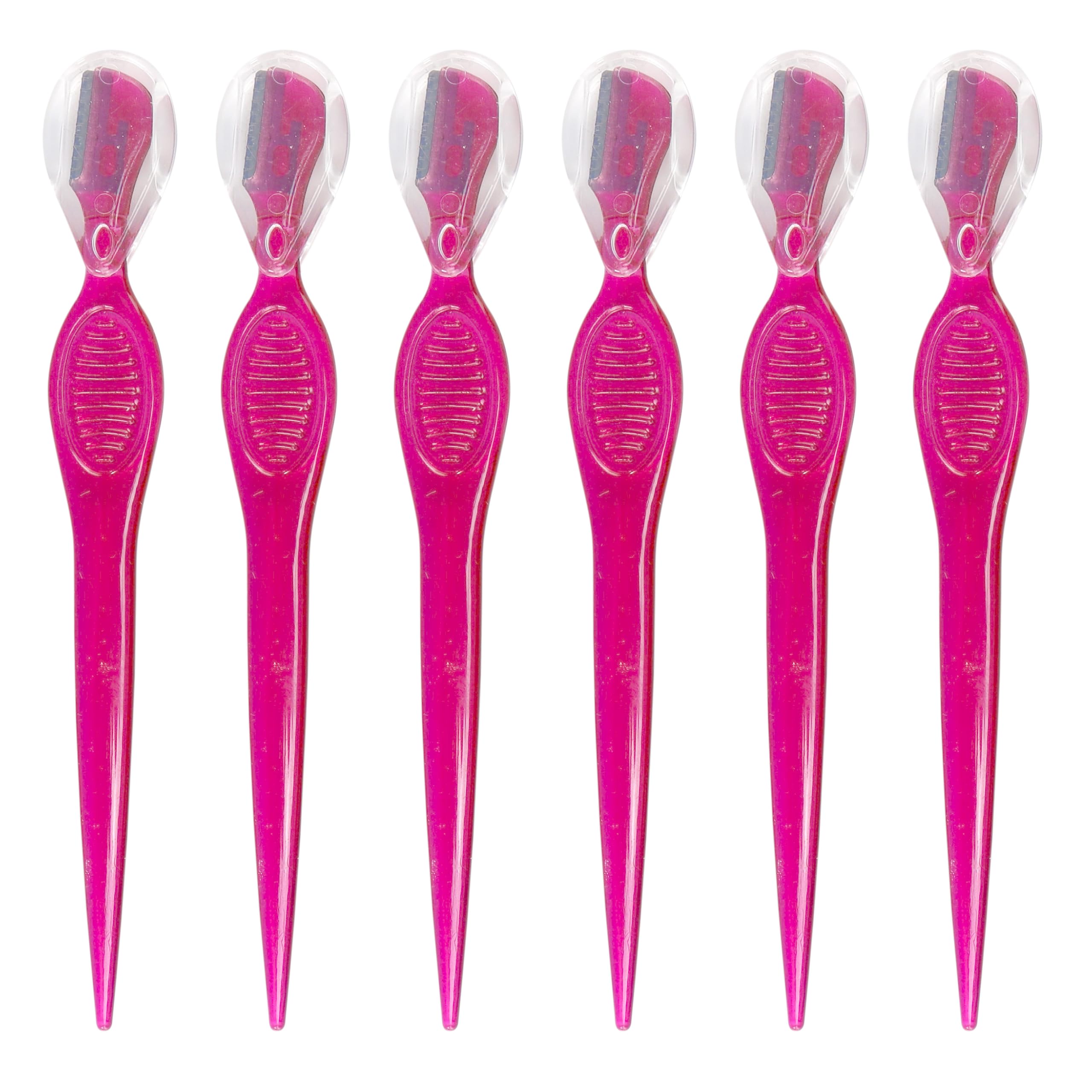 Iconikal Dermaplaning Eyebrow Razor Tool, Pink, 50-Pack for Shaping Trimming Primping Morning Routine