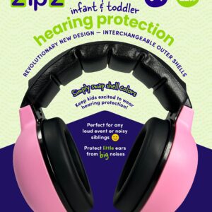 ZIPZ Baby & Toddler Earmuffs – Innovative Design – Change Colors with Magnetic Shells – Hearing Protection Headphones 0-4 yrs