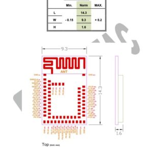 MDBT53-P1M Nordic nRF5340 Dual Core PCB ANT 48 GPIO Bluetooth Module BT5.2 FCC IC CE Telec KC SRRC (3pcs Pak)