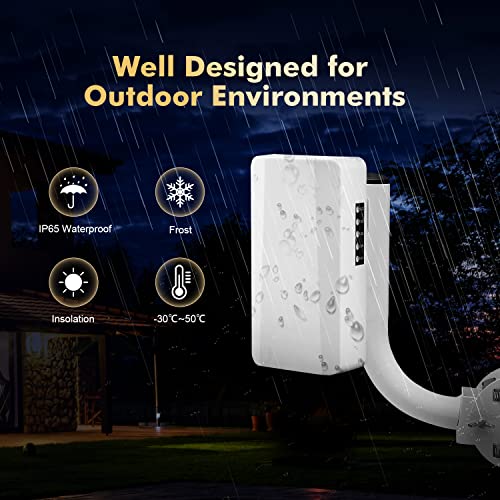 Outdoor Wireless Bridge, Point to Point WiFi Bridge, 2.4GHz 500M-1KM Distance, 2X 100Mbps Ethernet Port, 24V PoE Adapter, 2 Pack