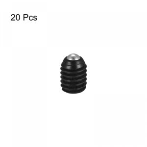 uxcell Ball Point Set Screws, 20pcs M6 x 8mm High Carbon Steel Metric Spring Hex Socket Grub Screw