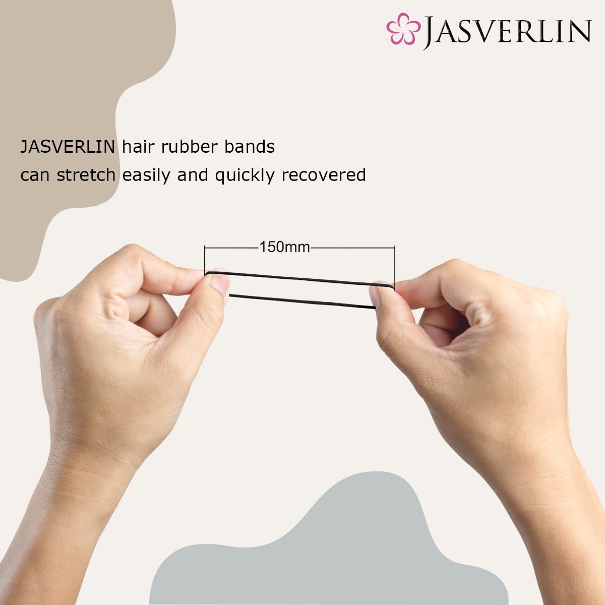 JASVERLIN Black Rubber Bands for Hair 1000pcs, Small Baby Hair Ties Ponytail Holder Tiny Hair Elastics Bands for Baby Girls Women 1/2inch