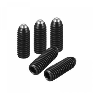 uxcell ball point set screws, 20pcs m4 x 12mm high carbon steel metric spring hex socket grub screw