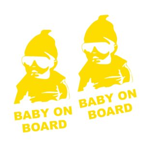 baby on board sticker for cars baby on board sign decal no need for suction cup or magnets strong adhesive/removable/reflective/waterproof carlos from the hangover. size: 5,5 x 3,5 inches color -