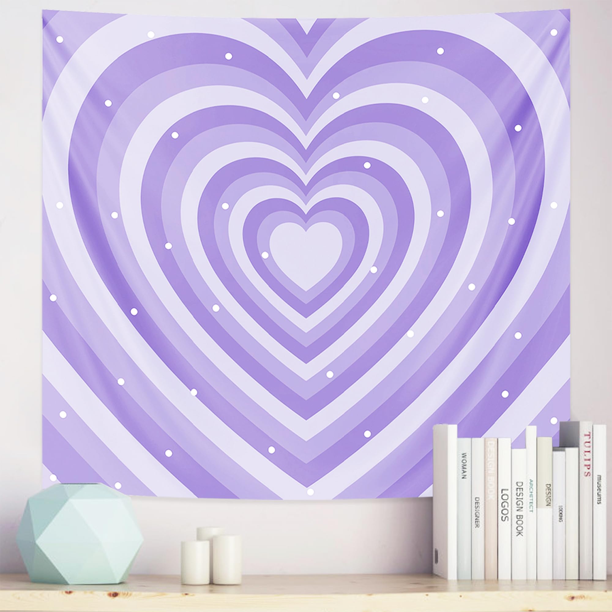 Pecfamly Purple Tapestry - Y2K Tapestry - Y2K Room Decor - Tapestry Y2K - Purple Room Decor - Tapestry Purple - 2000S Room Decor - Cute Tapestry for Bedroom - Y2K Bedroom Decor - Purple Wall Decor