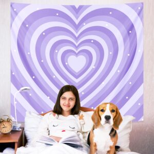 Pecfamly Purple Tapestry - Y2K Tapestry - Y2K Room Decor - Tapestry Y2K - Purple Room Decor - Tapestry Purple - 2000S Room Decor - Cute Tapestry for Bedroom - Y2K Bedroom Decor - Purple Wall Decor